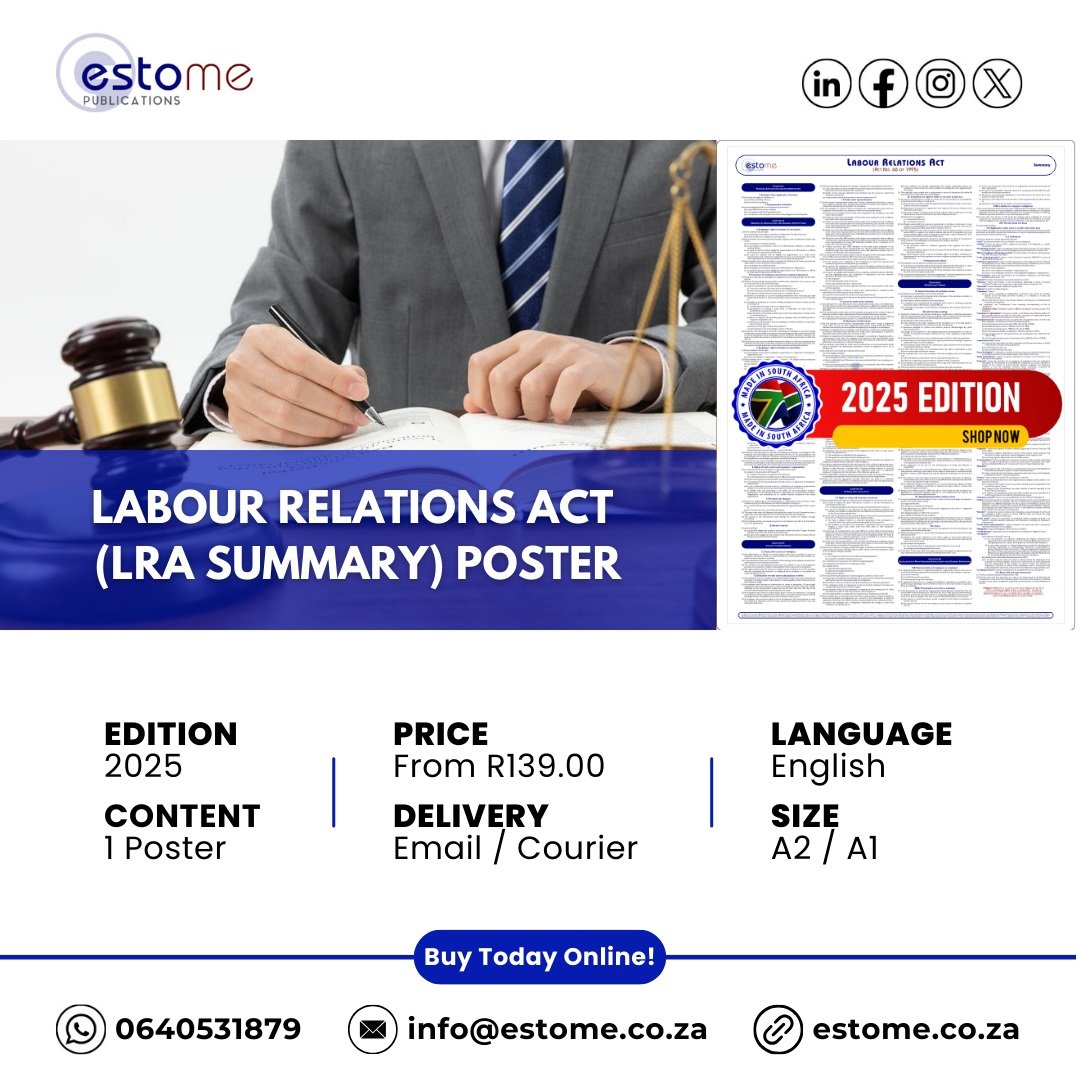 📢 2025 Labour Relations Act Poster! 🌟 - Sellandbuy – South Africa's ...