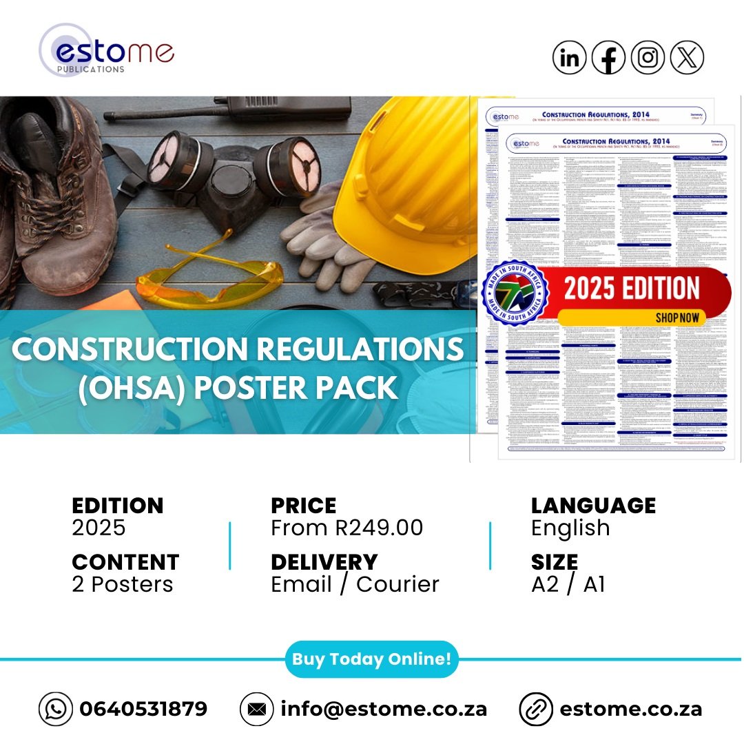 🔨 Construction Regulations Poster Pack! 🔨 - Sellandbuy – South Africa's ...