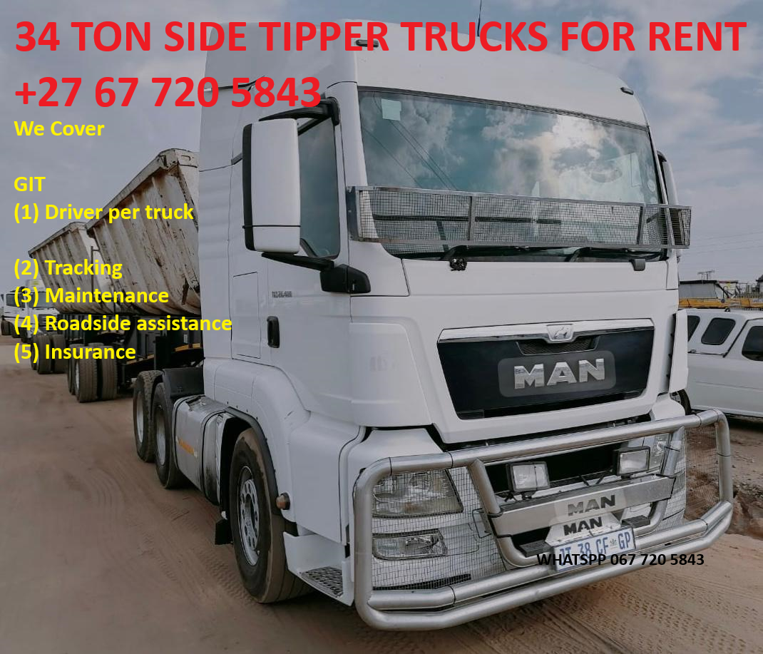 34 TON SIDE TIPPER TRUCKS FOR RENT / HIRE 0677205843 WHATSAPP ...